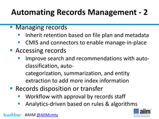Automated Records Management for the Federal Government | PPTX