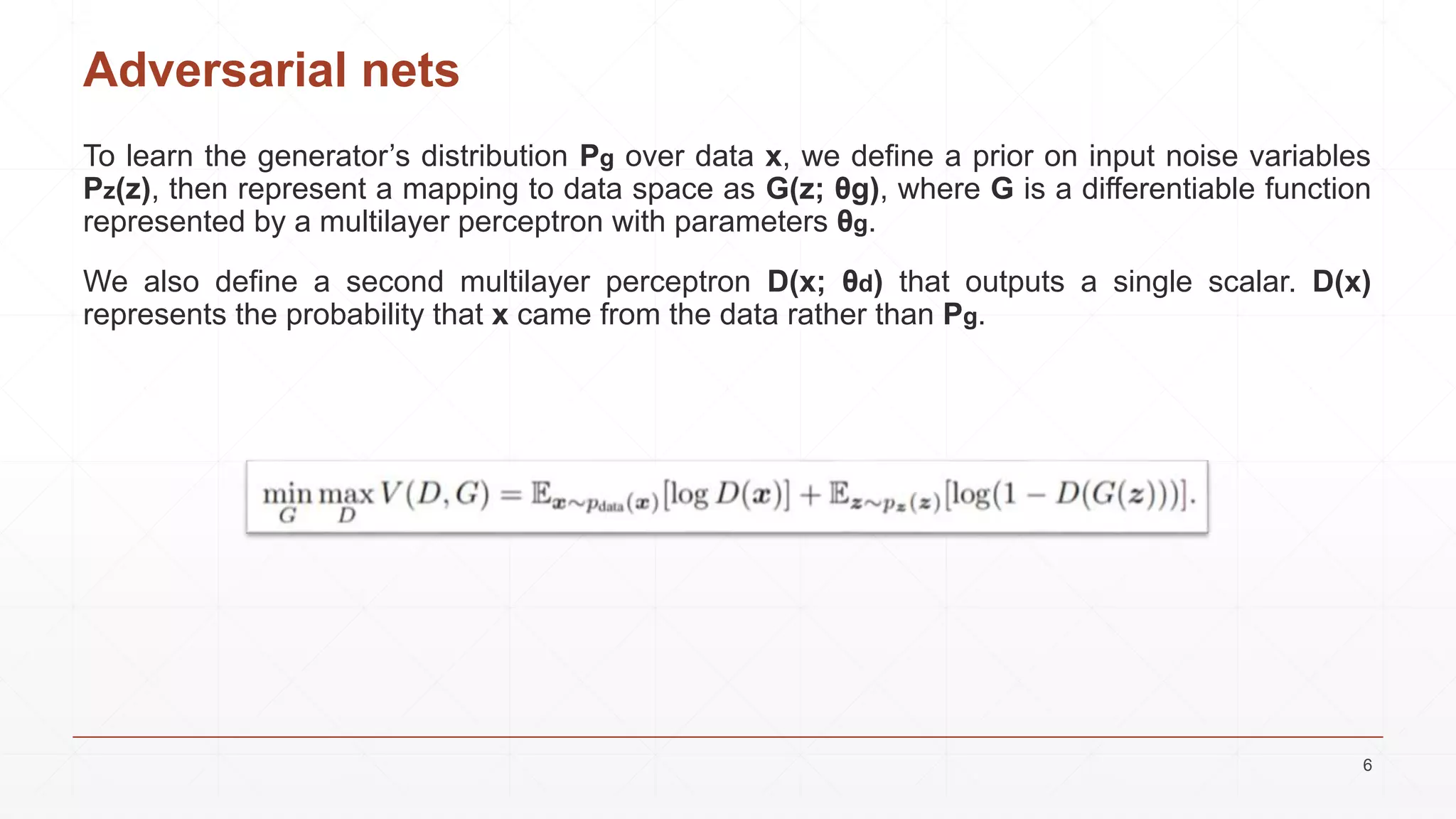 Generative Adversarial networks | PPTX