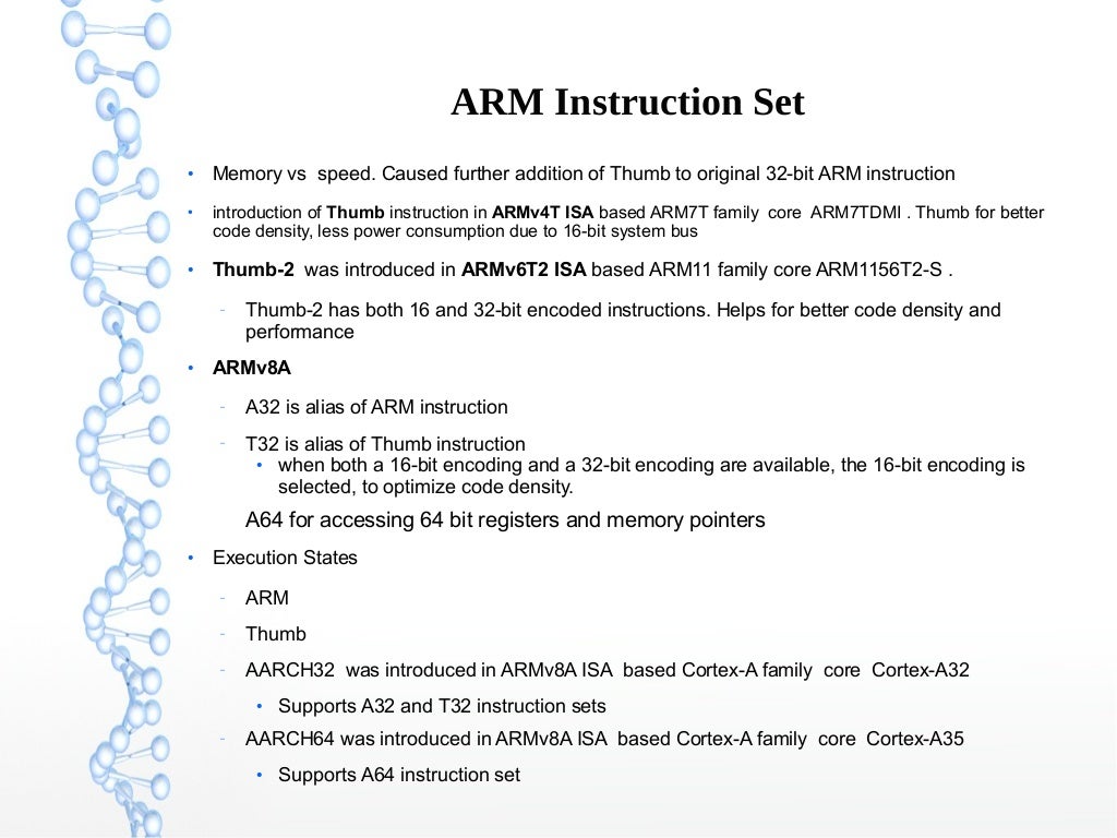 Arm instruction classification