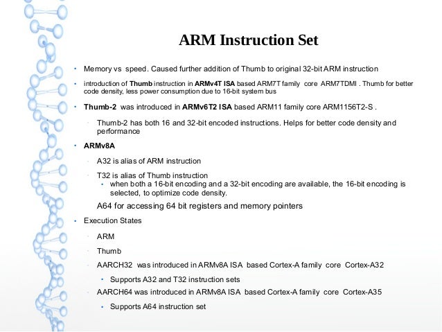 Arm instruction classification