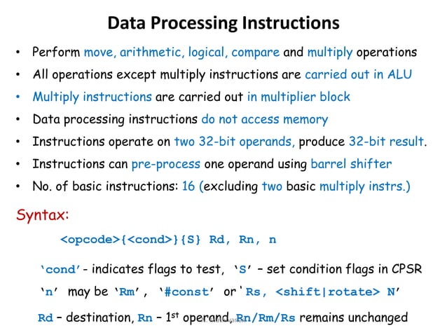 Arm instruction set | PPT