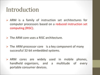 ARM INTRODUCTION.ppt that hepls to unnderstand arm | PPT