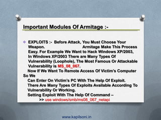 Armitage : Art of Exploitation | PPTX
