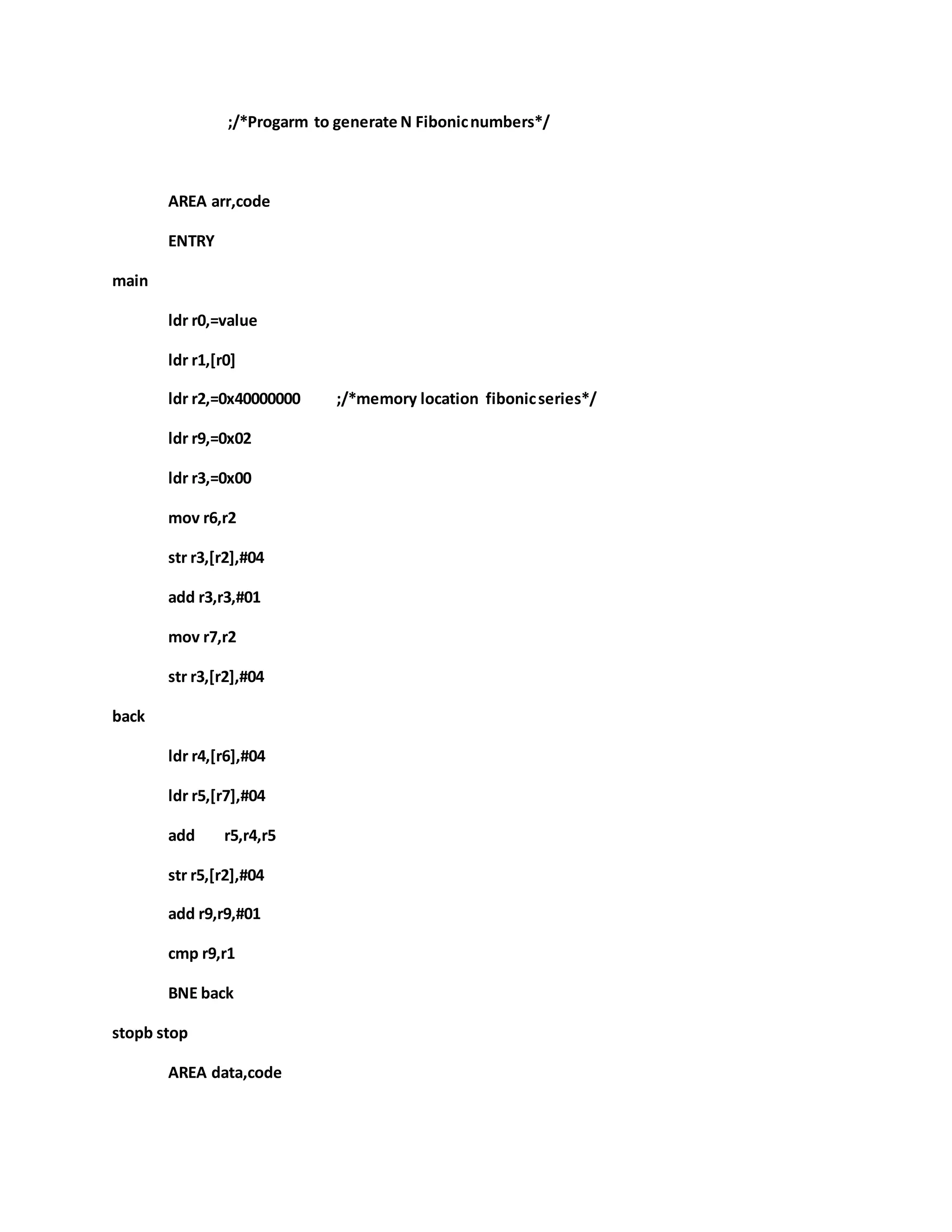 ARM lab programs | DOCX