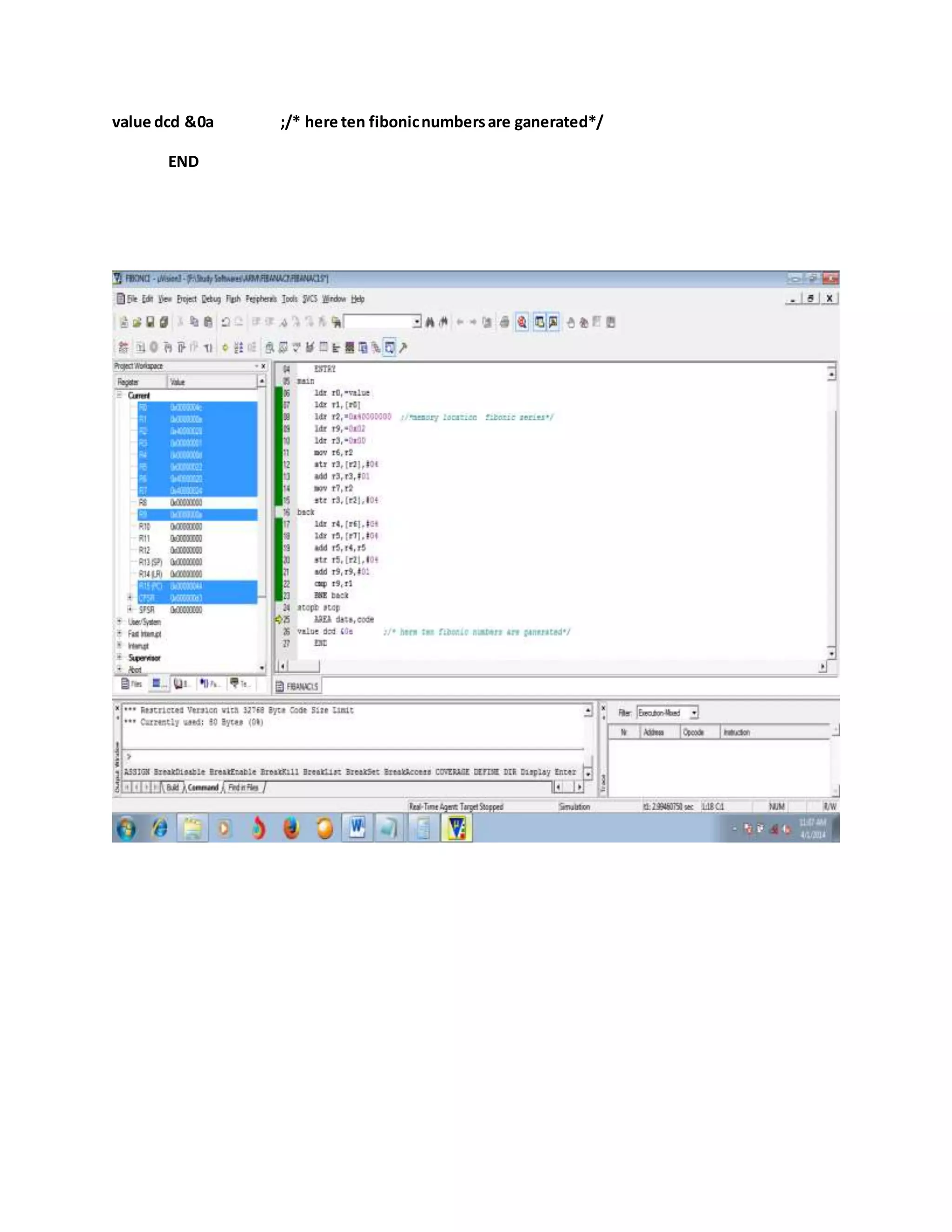 ARM lab programs | DOCX