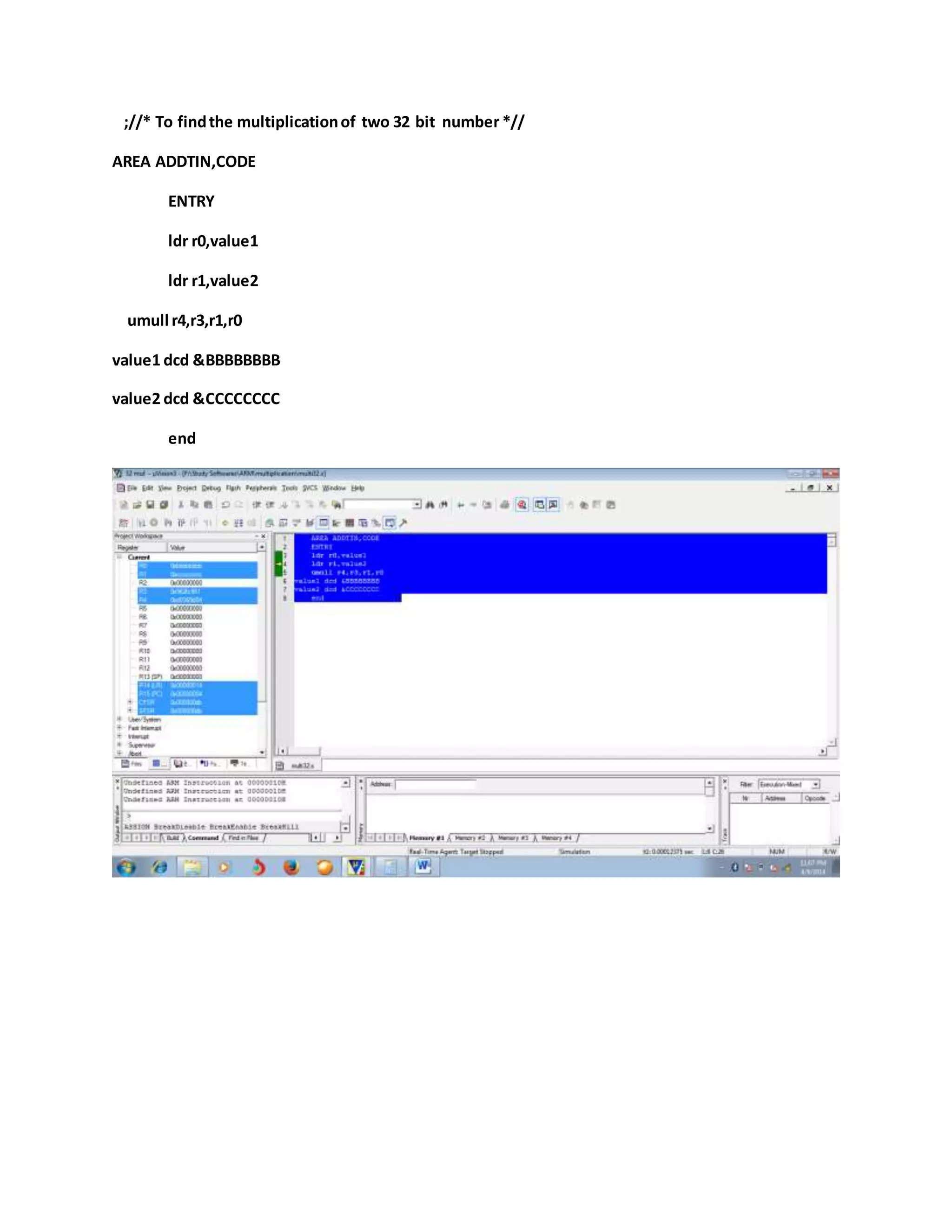 ARM lab programs | DOCX