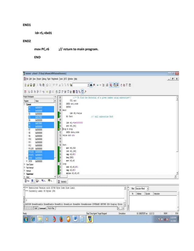 ARM lab programs | DOCX | Programming Languages | Computing