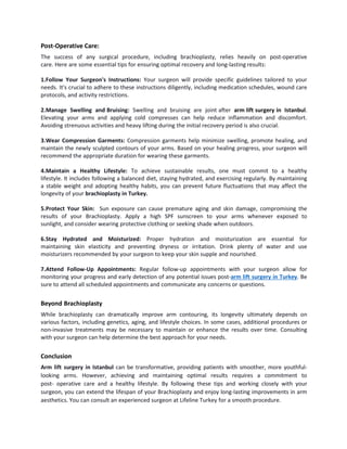 Arm Lifts and Beyond: How to Extend Your Brachioplasty's Lifespan | PPT ...