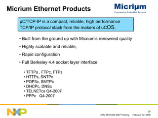 ARM LPC2300/LPC2400 TCP/IP Stack Porting | PDF