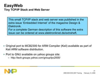ARM LPC2300/LPC2400 TCP/IP Stack Porting | PDF