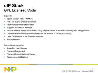 ARM LPC2300/LPC2400 TCP/IP Stack Porting | PDF