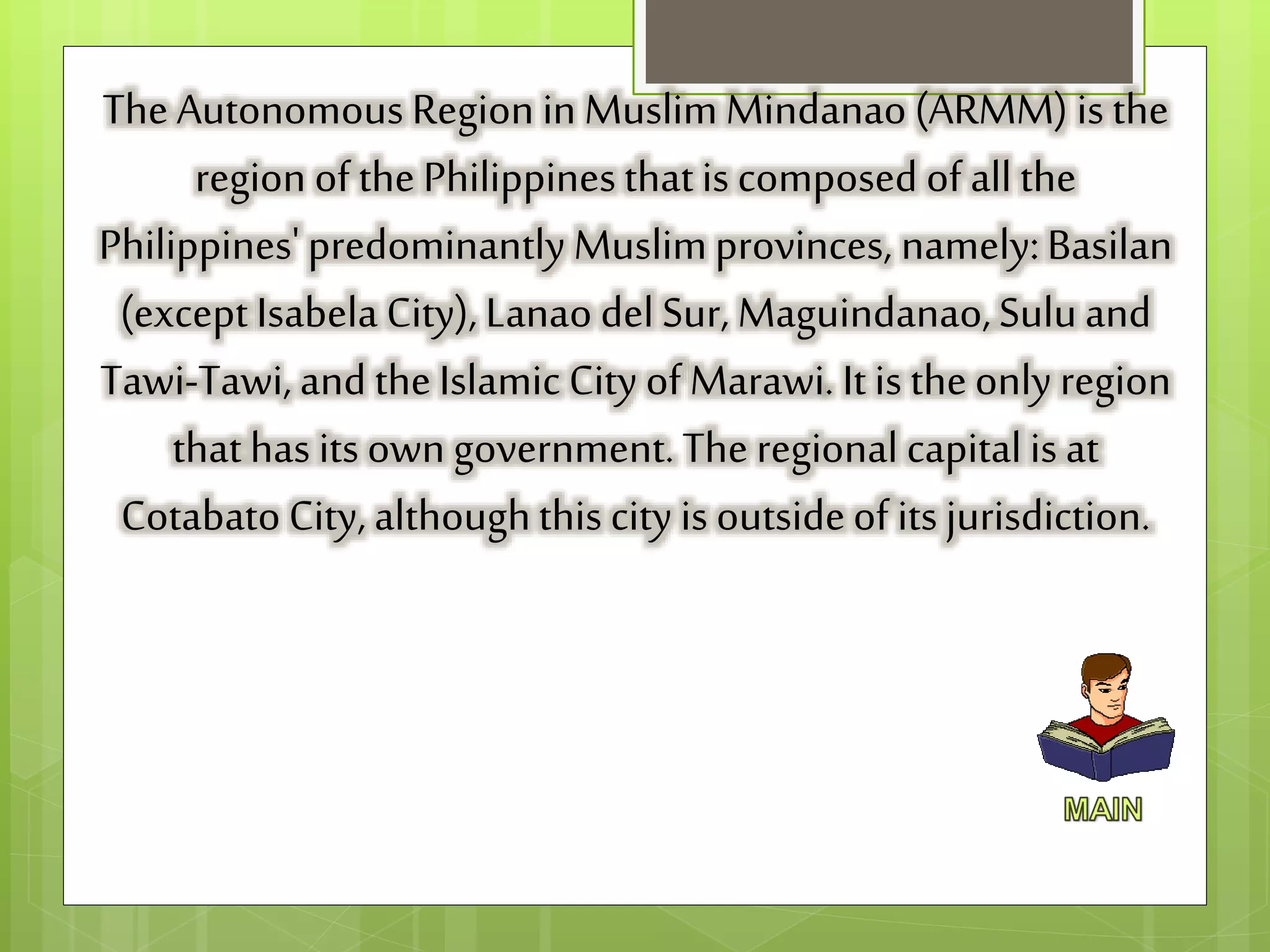ARMM (Autonomous Region in Muslim Mindanao) | PPTX