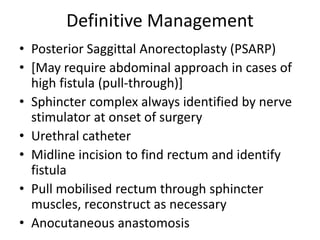 Anorectal management med students | PPTX