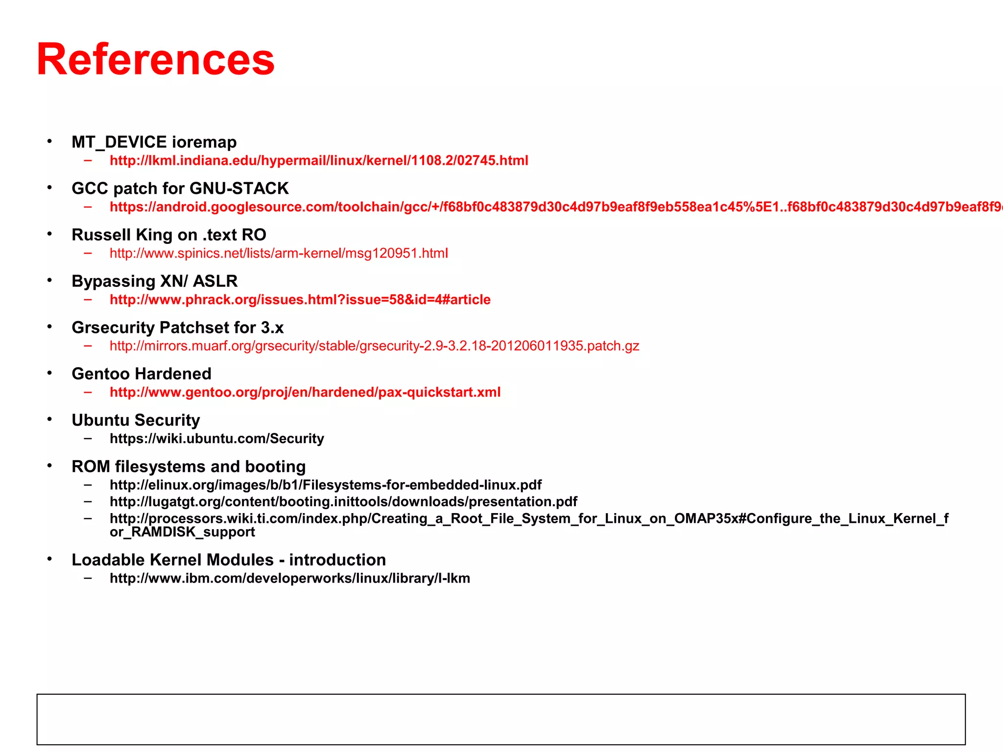 ARM Linux Embedded memory protection techniques | PPT