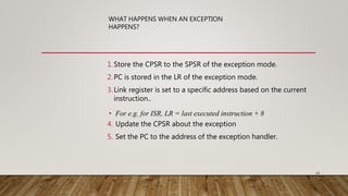 ARM exceptions and interrupt controls | PPTX