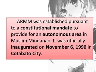 Autonomous Region of Muslim Mindanao | PPTX