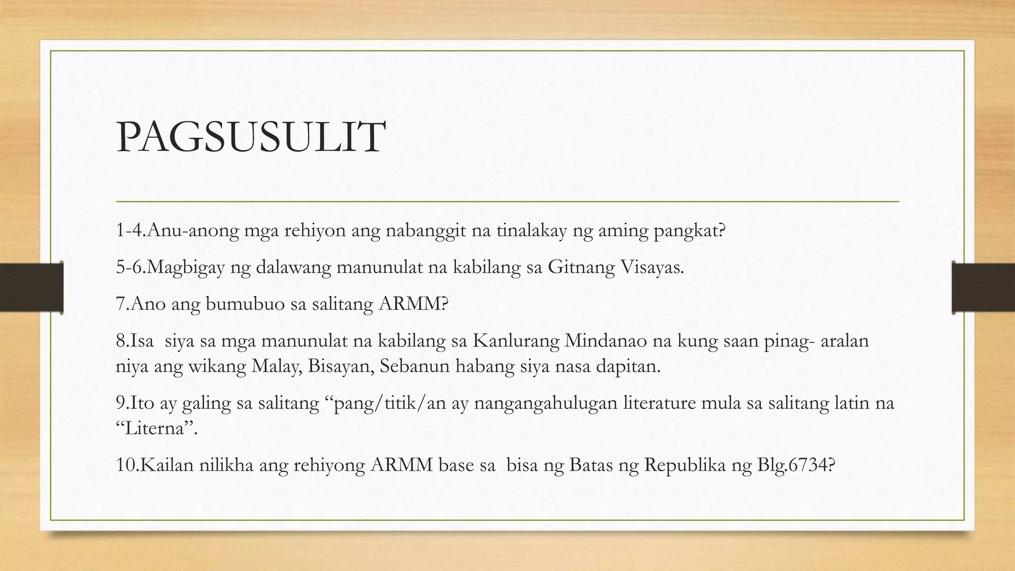 ARMM, PANITIKAN SA REHIYON.pptx