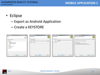 Augmented Reality Application Tutorial for Education 1 | PPT
