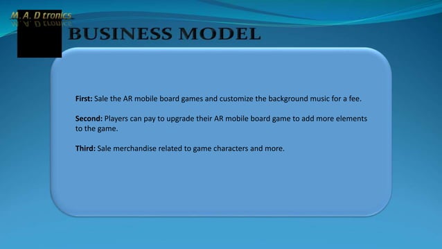 M.A.D tronics/ AR mobile board game | PPT
