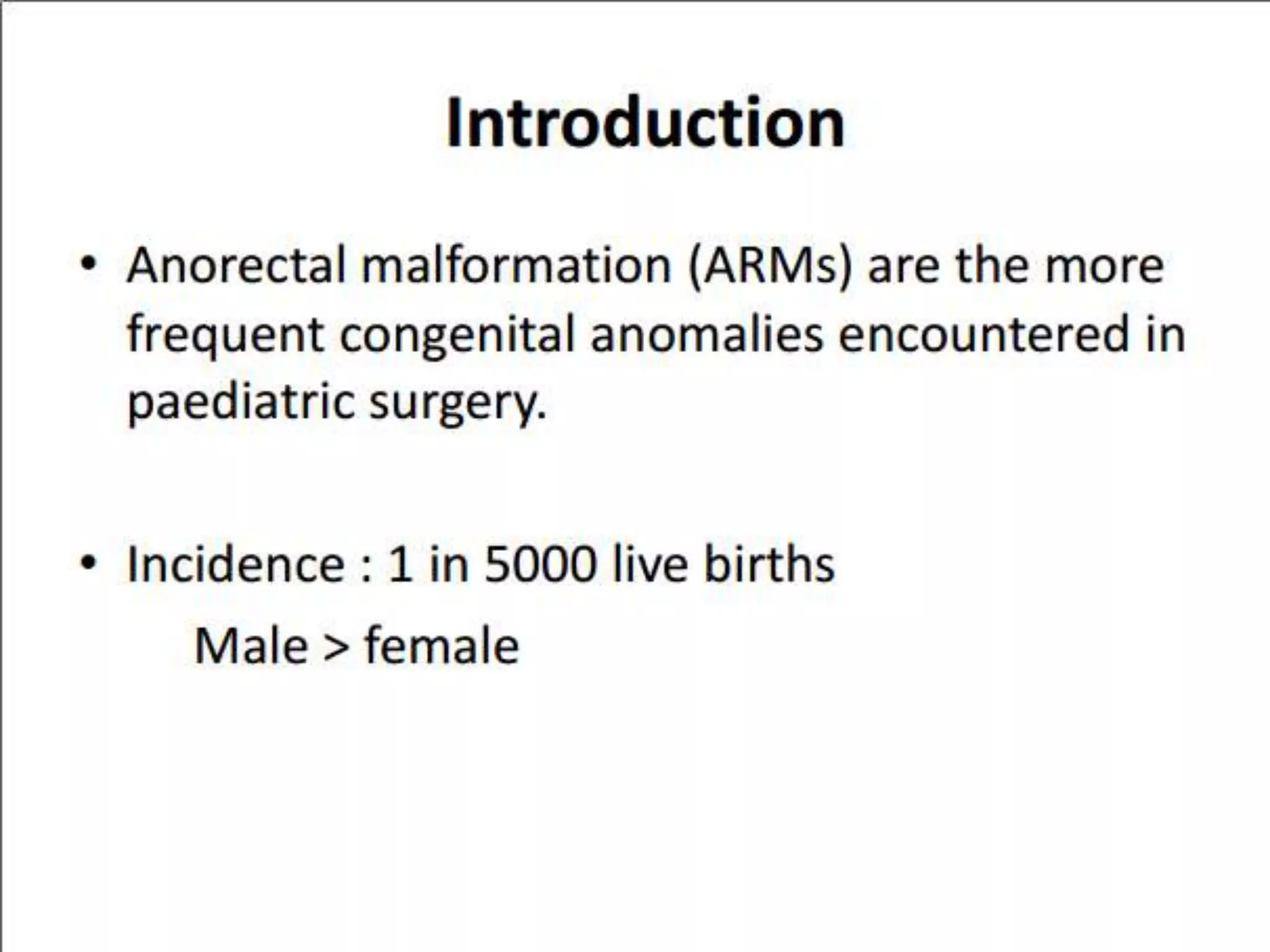 Anorectal malformation | PPTX
