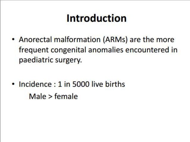 Anorectal malformation | PPTX