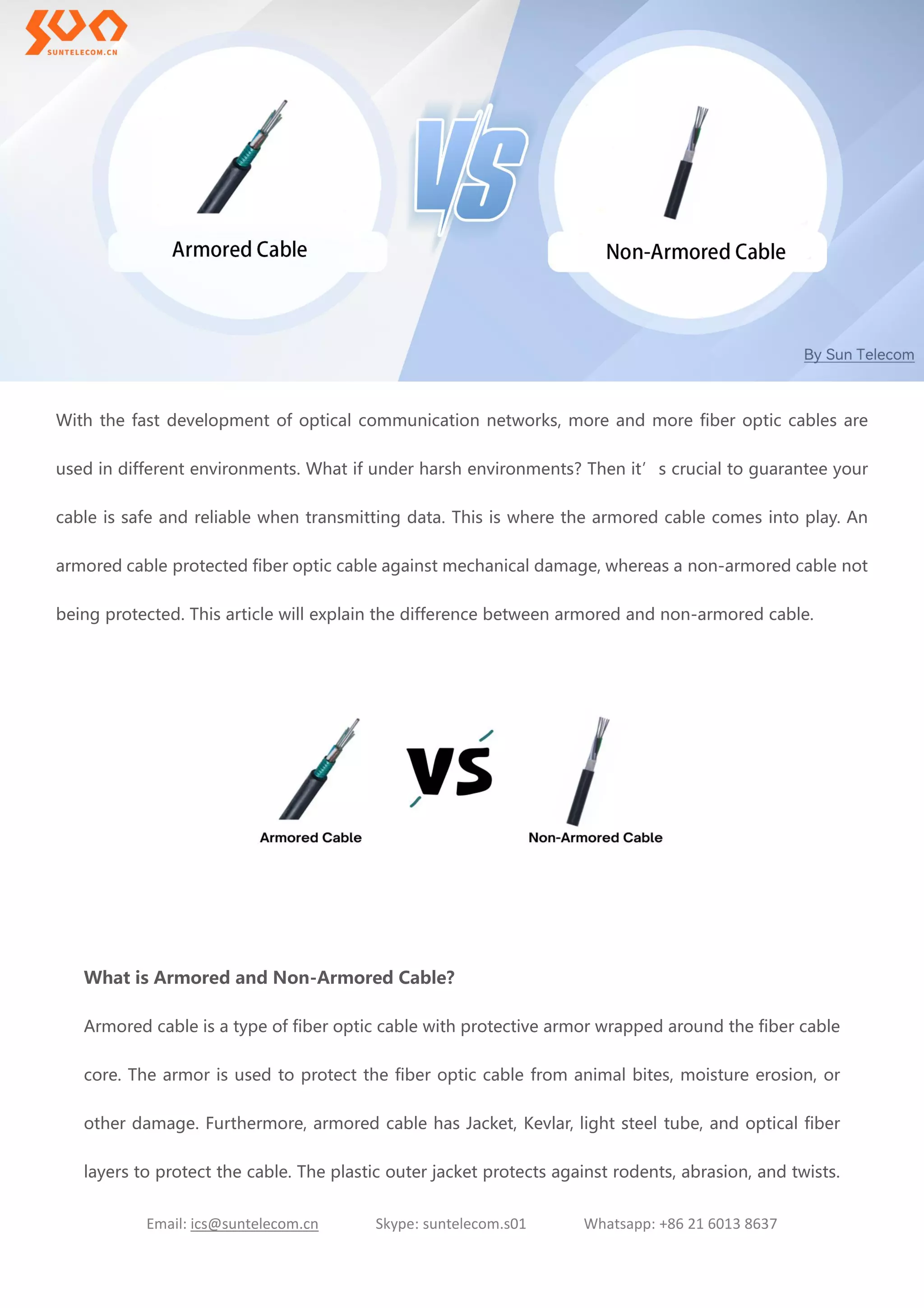 Armored Cable VS. Non-Armored Cable, What Are The Differences | PDF