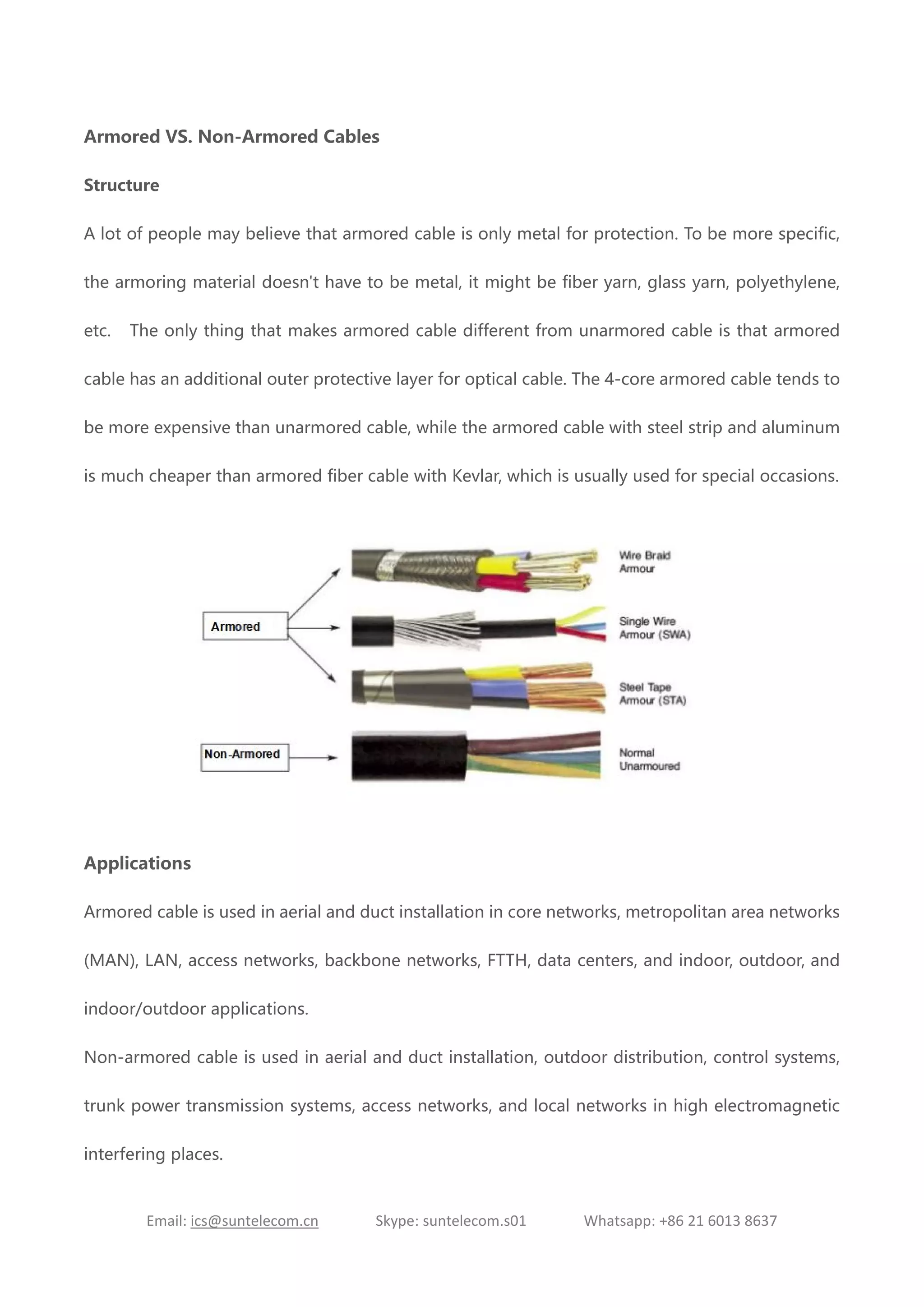 Armored Cable VS. Non-Armored Cable, What Are The Differences | PDF