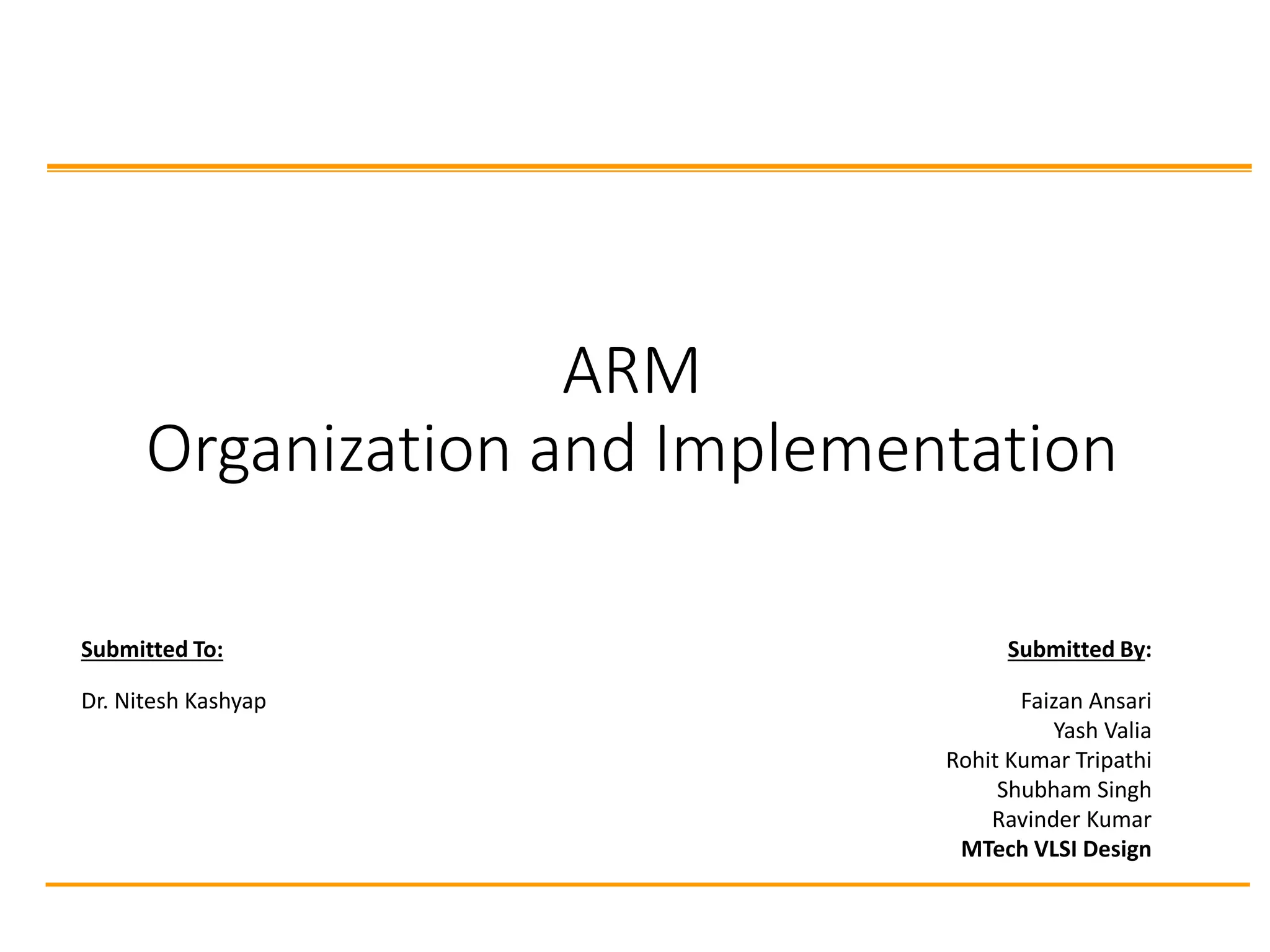 Arm organization and implementation | PPT