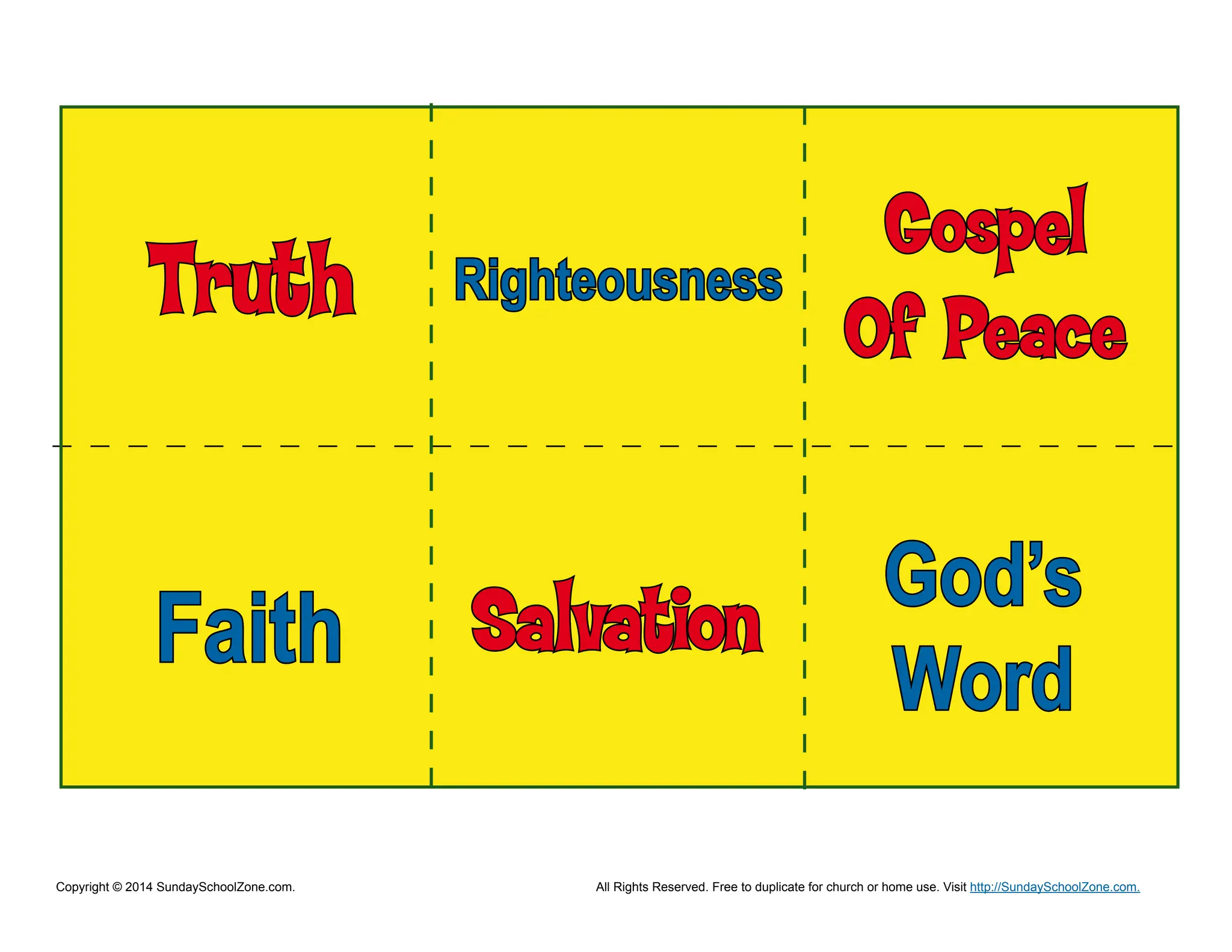 armor of god matching game for children. | PDF