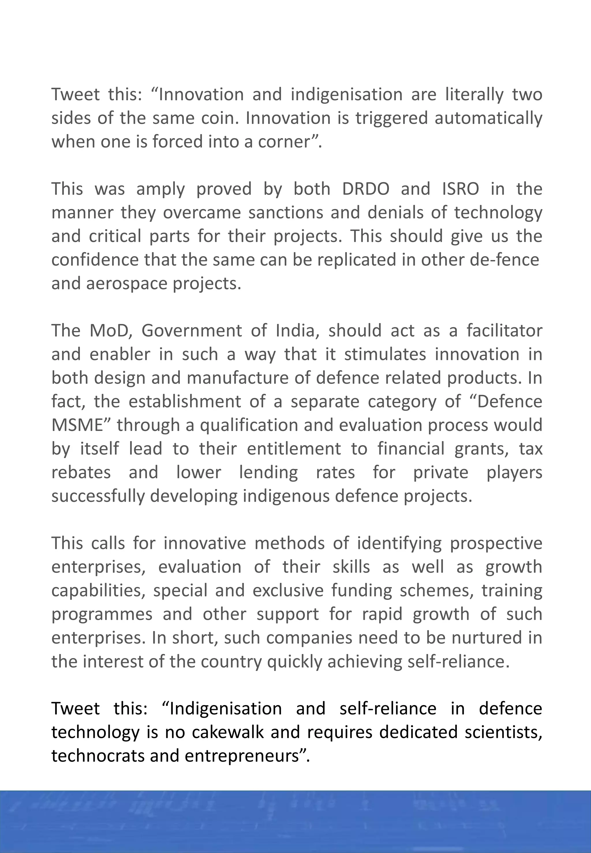 Armouring india indigenisation of india’s defence needs | PPTX