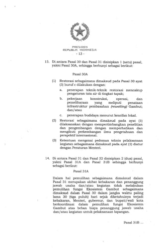 PP 57 Tahun 2016: Perubahan PP 71/2014 Perlindungan dan Pengelolaan ...