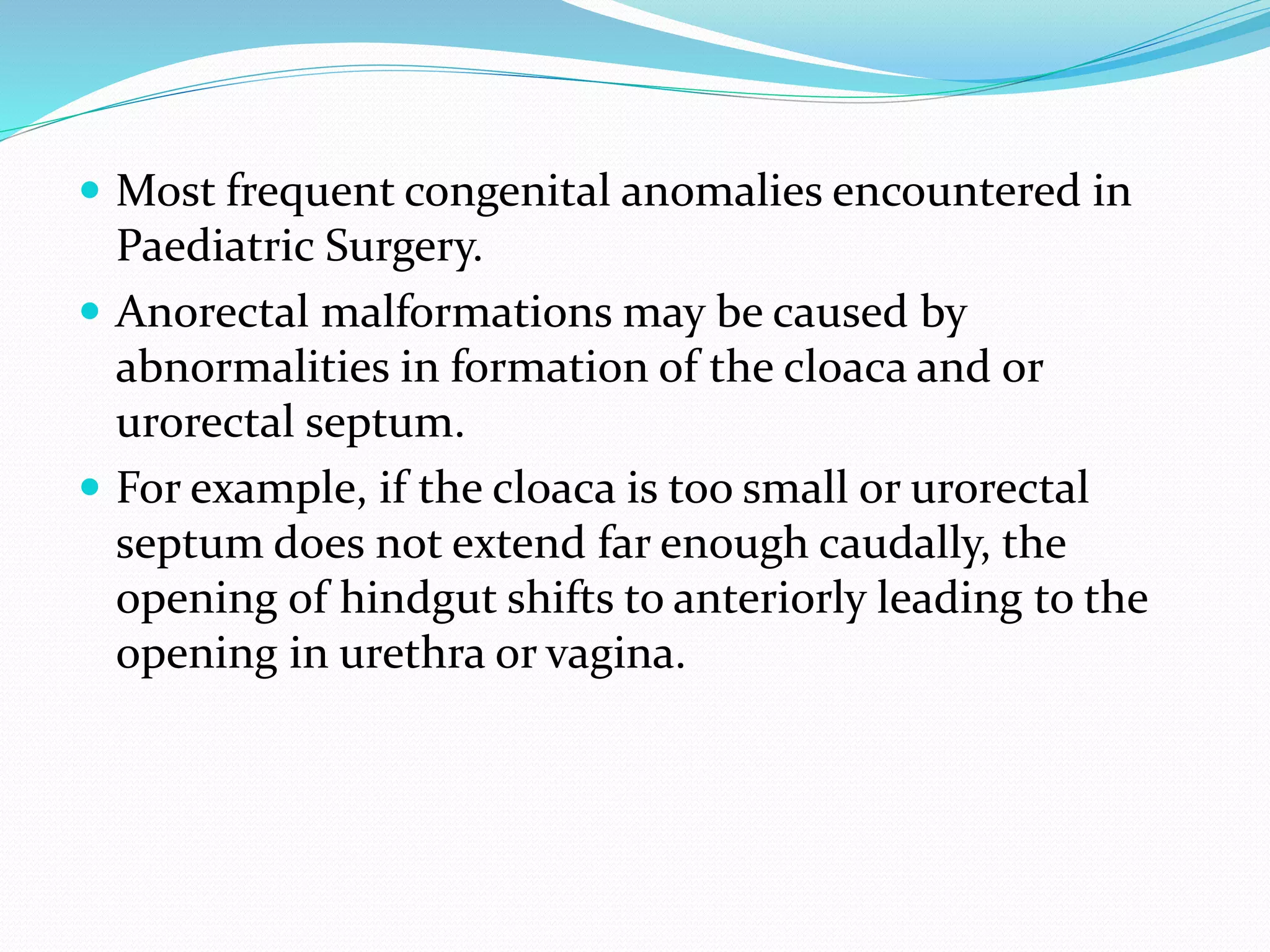 Anorectal Malformations | PPTX