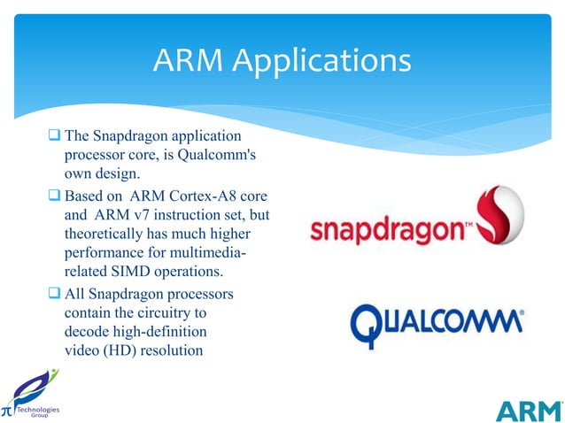 Arm processor architecture awareness session pi technologies | PPT