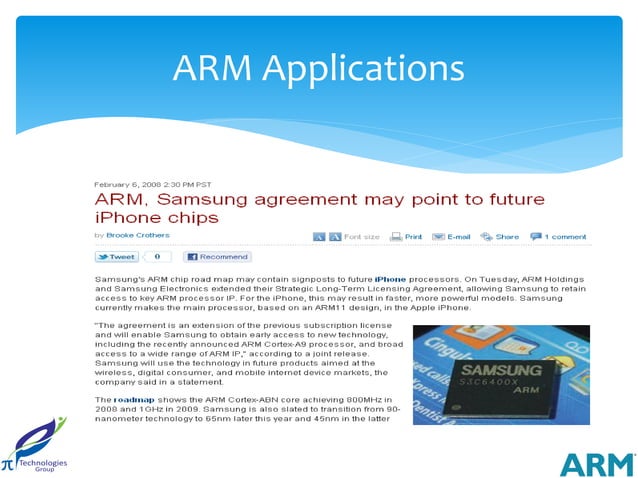 Arm processor architecture awareness session pi technologies | PPT