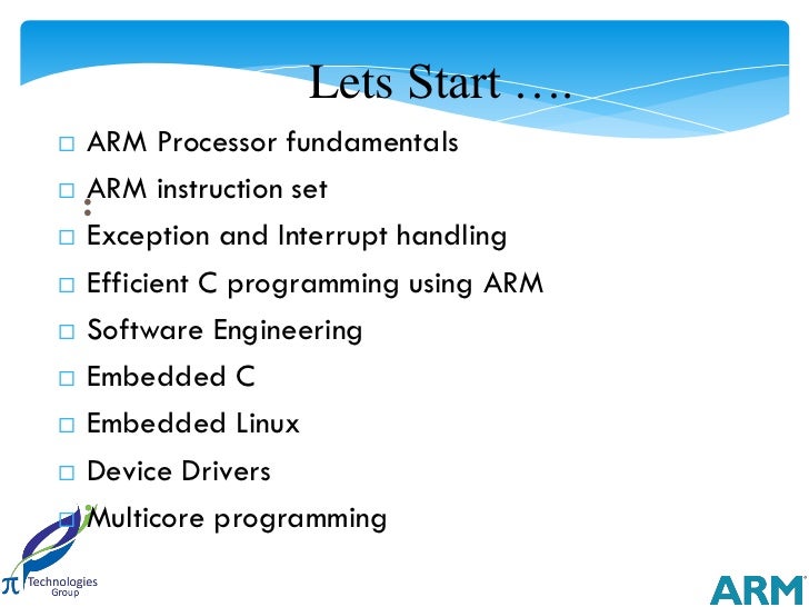 Arm processor architecture awareness session pi technologies