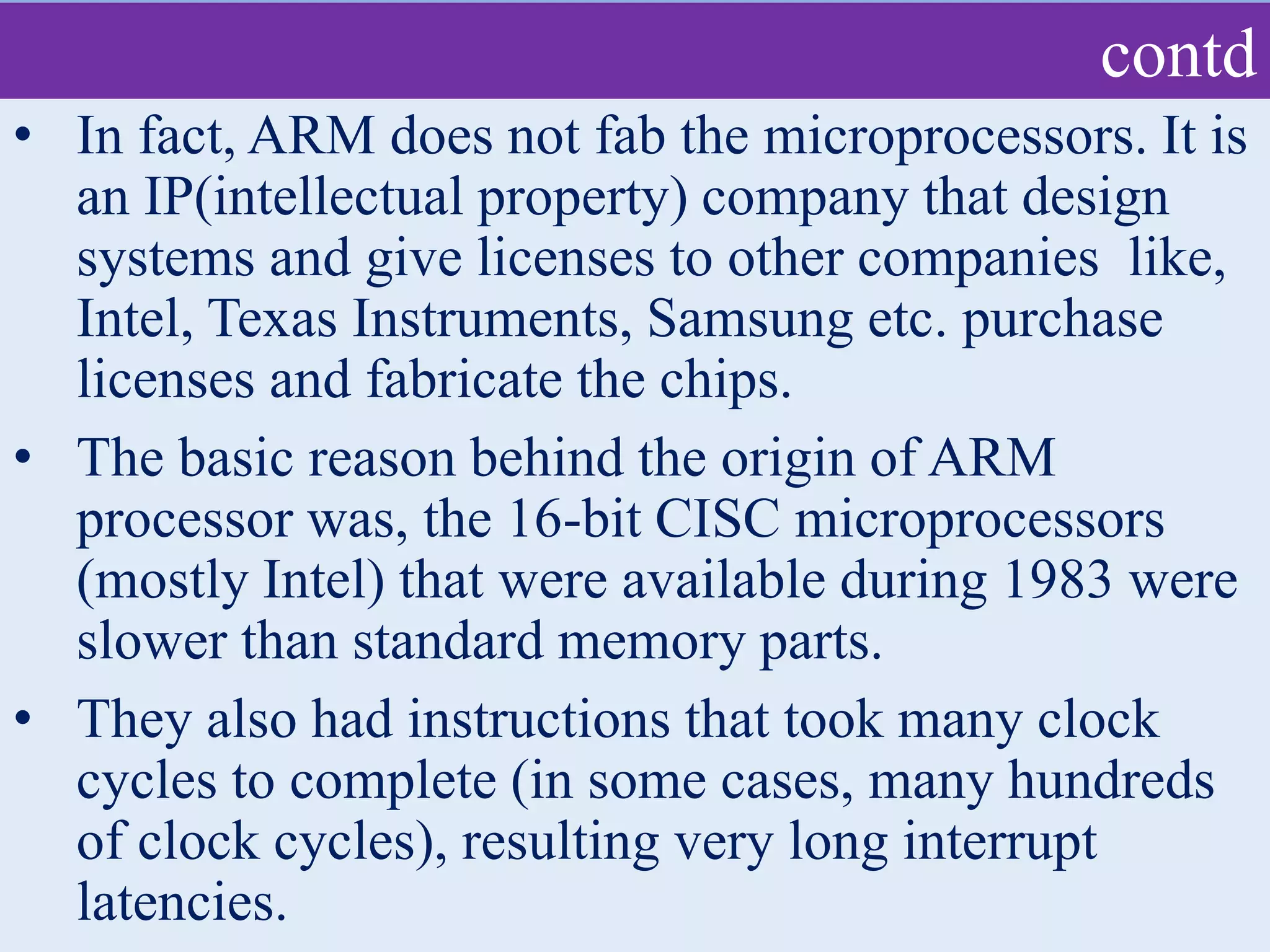 Lect 1 Arm Processors Ppsx Computing Technology And Computing