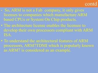 LECT 1: ARM PROCESSORS | PPSX