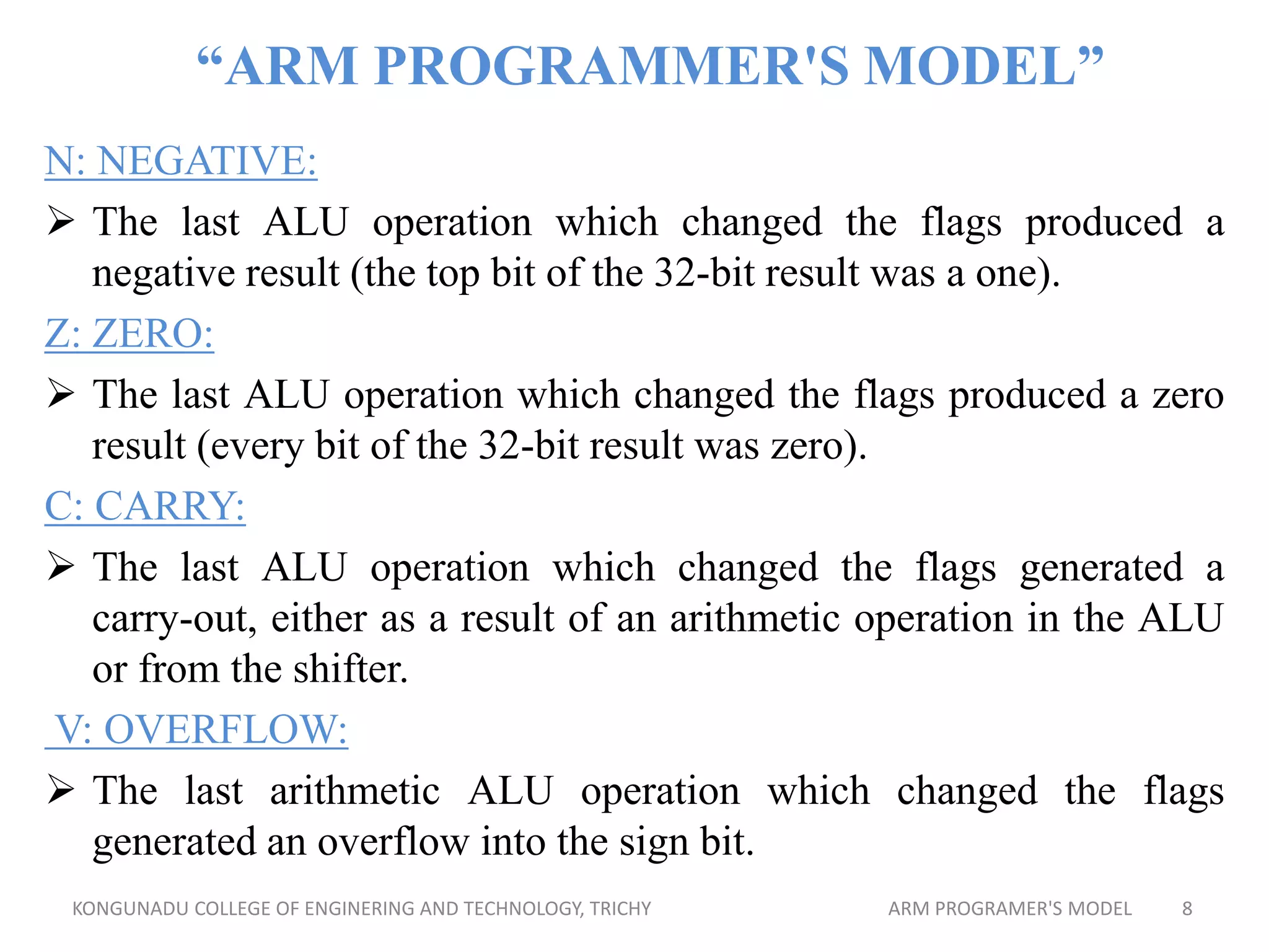 Arm programmer's model | PPTX
