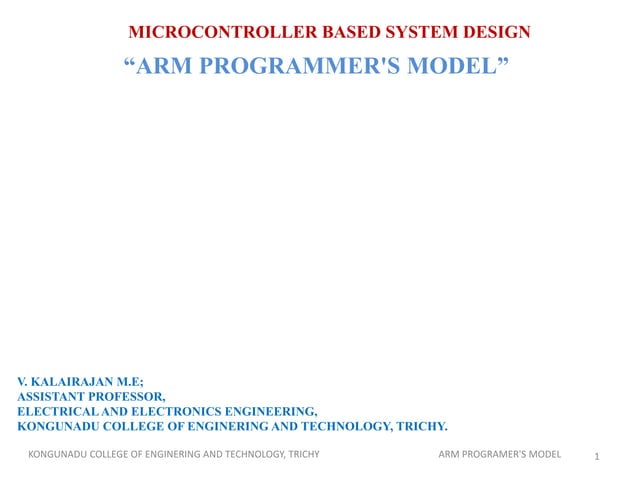 Arm programmer's model | PPTX