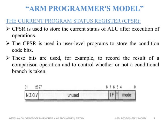 Arm programmer's model | PPTX