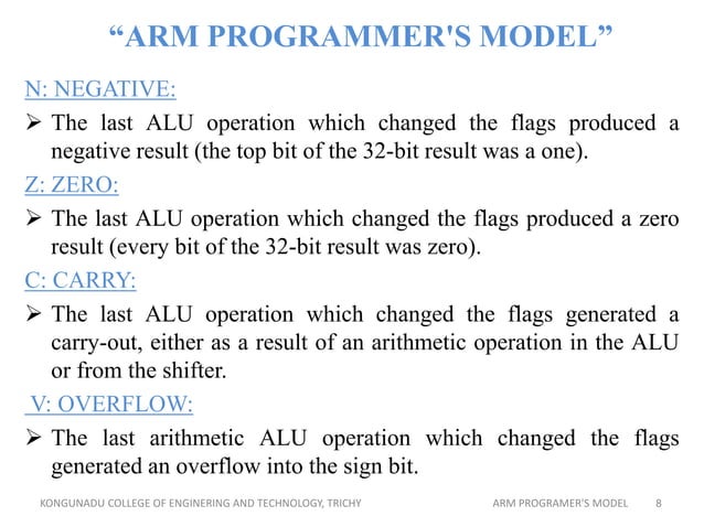 Arm programmer's model | PPTX