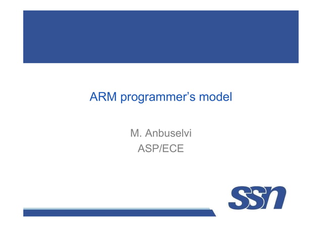 ARM programmer's model.pdf | Operating Systems | Computer Software and ...
