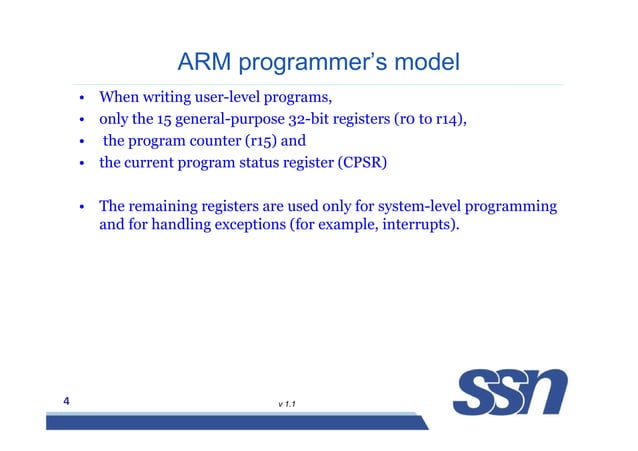ARM programmer's model.pdf | Operating Systems | Computer Software and Applications