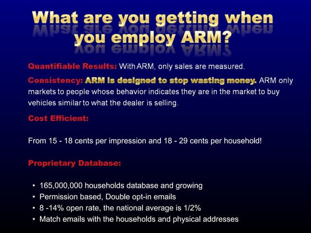 ARM ROI Presentation | PPT