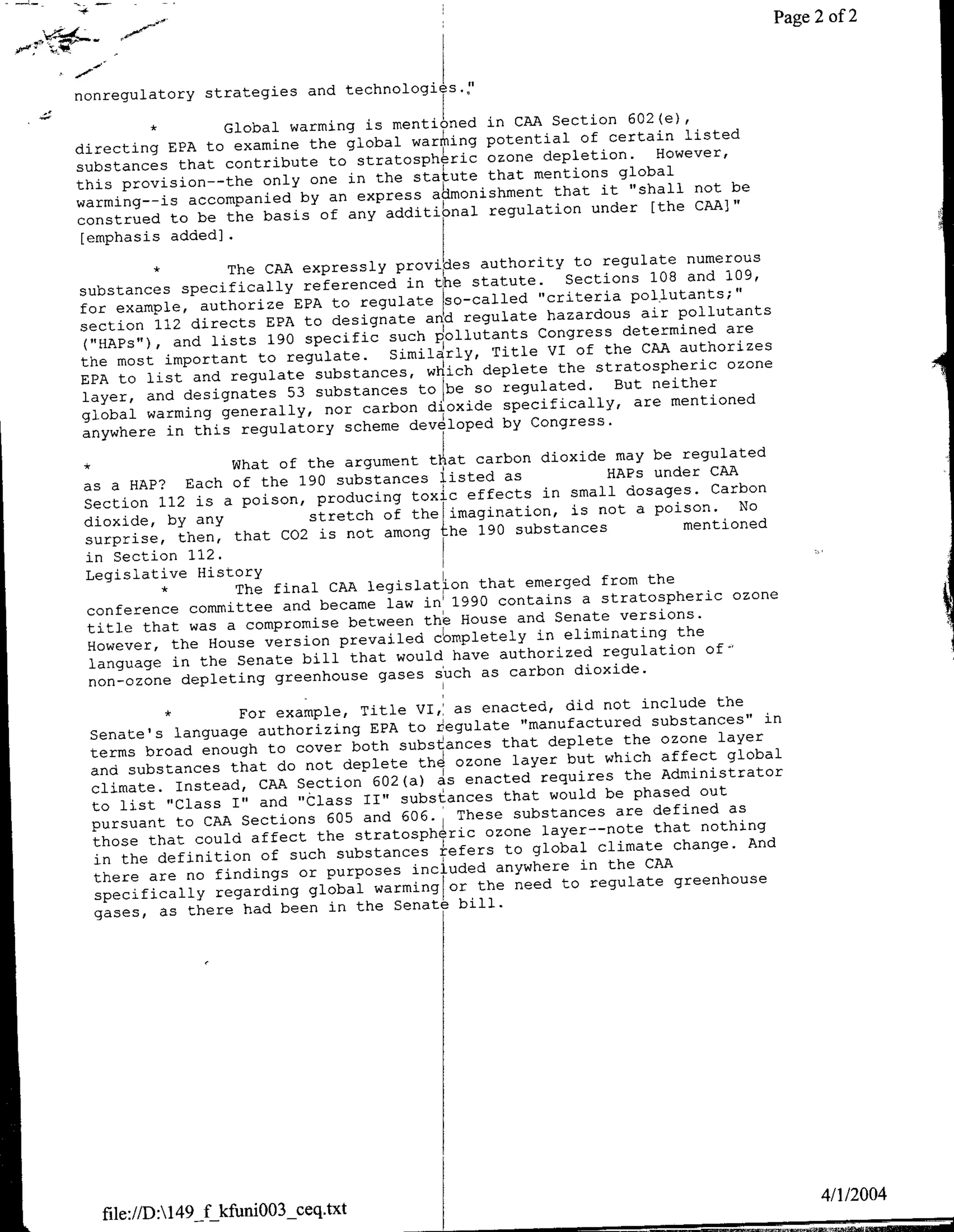 EPA CAA Email 8.29.03 (a) | PDF