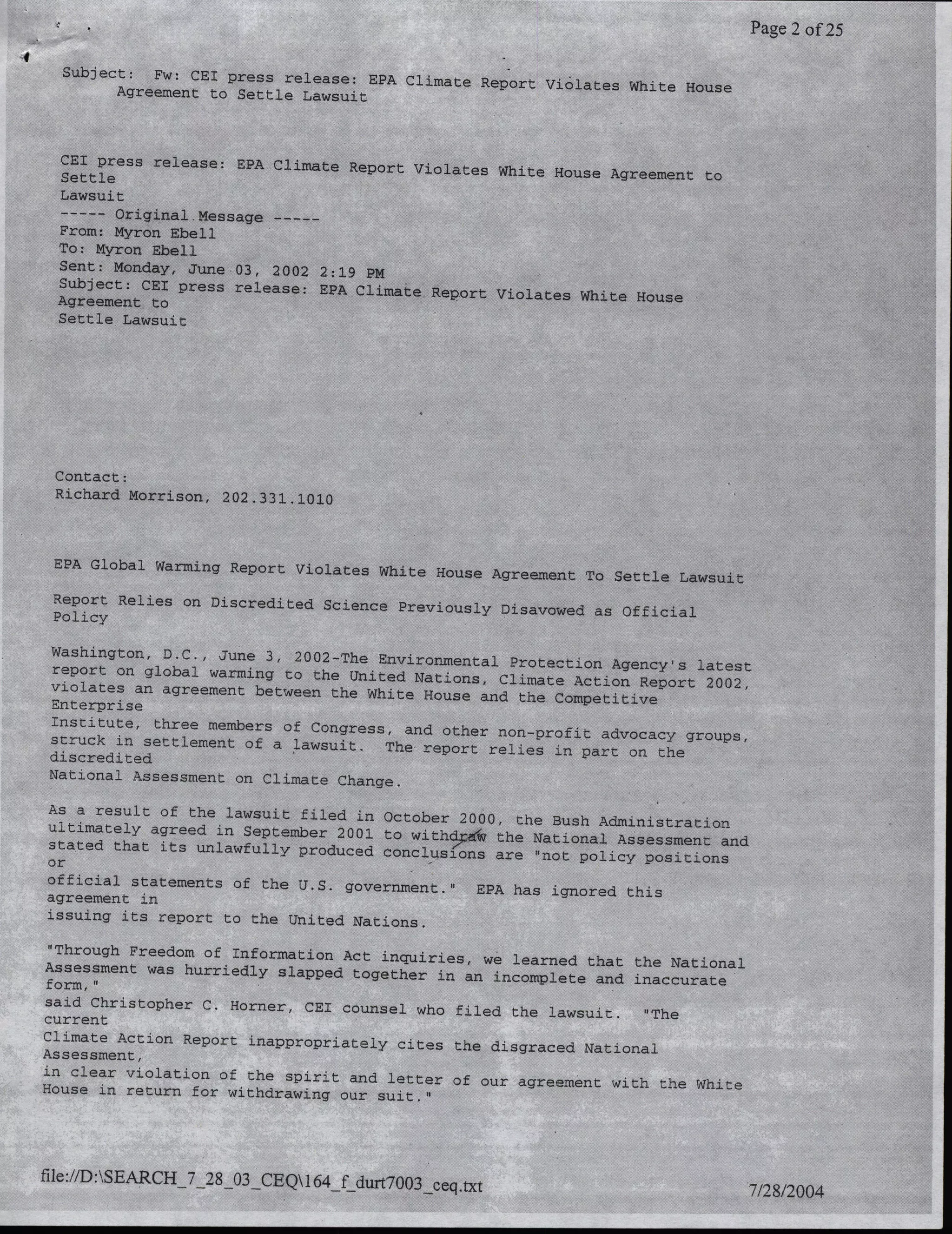 CAR Email 6.5.02 (d) | PDF