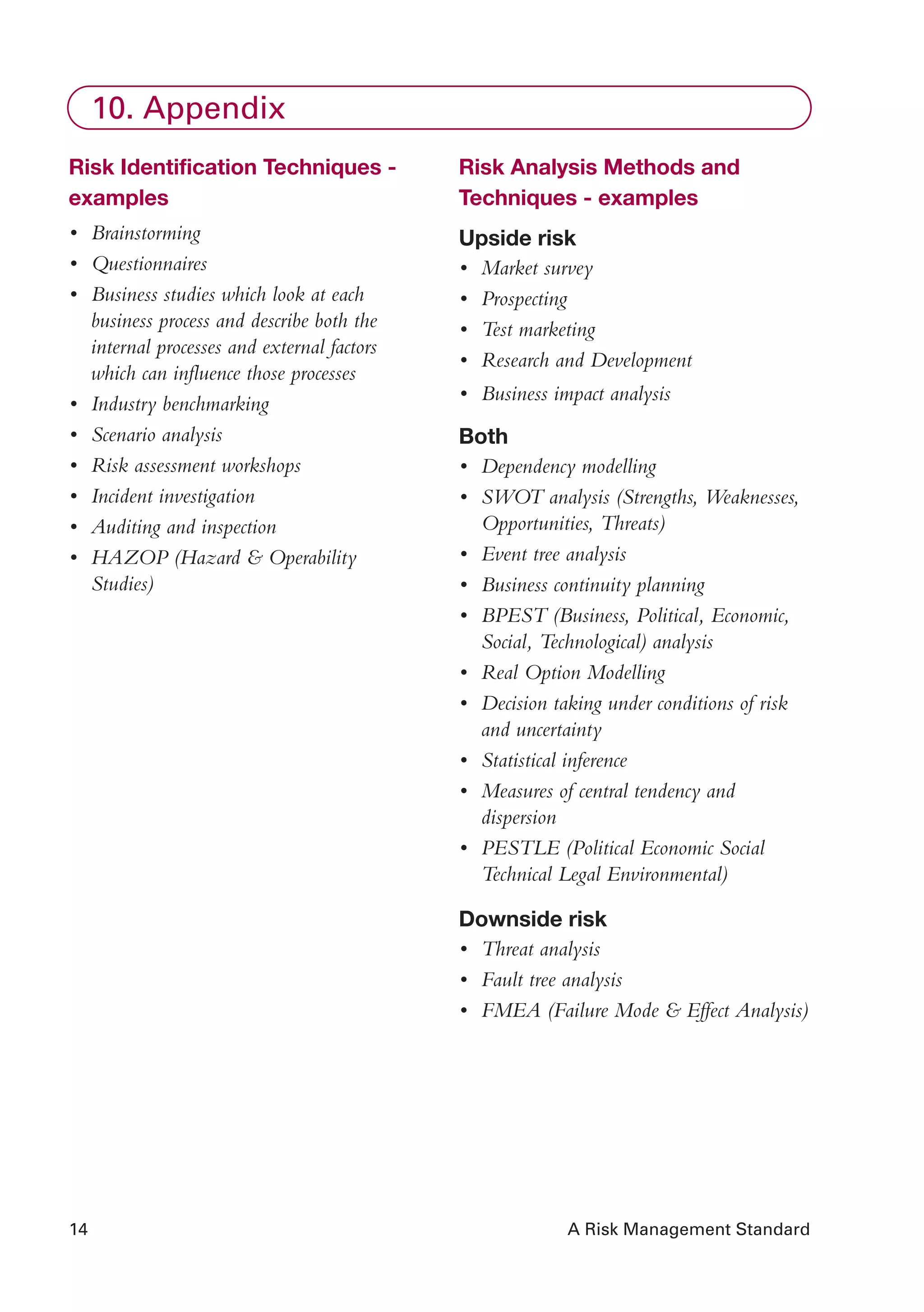 The IRM India- A Risk Management Standard | PDF