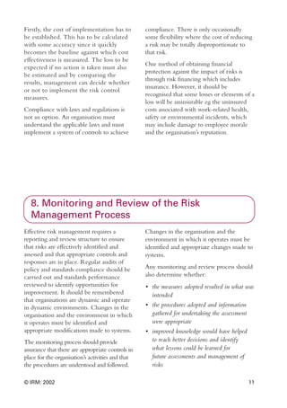 The IRM India- A Risk Management Standard | PDF