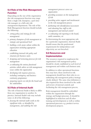 The IRM India- A Risk Management Standard | PDF