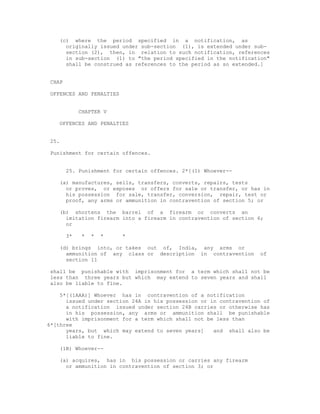 Indian Arms act 1959 | PDF